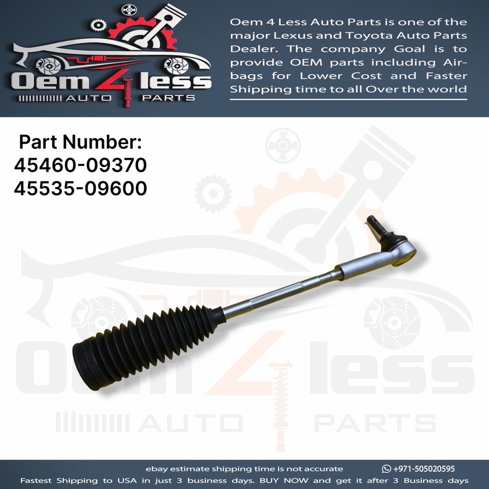 Toyota Highlander Right Side Tie Rod End (2020-2023) 45460-09370 / ...