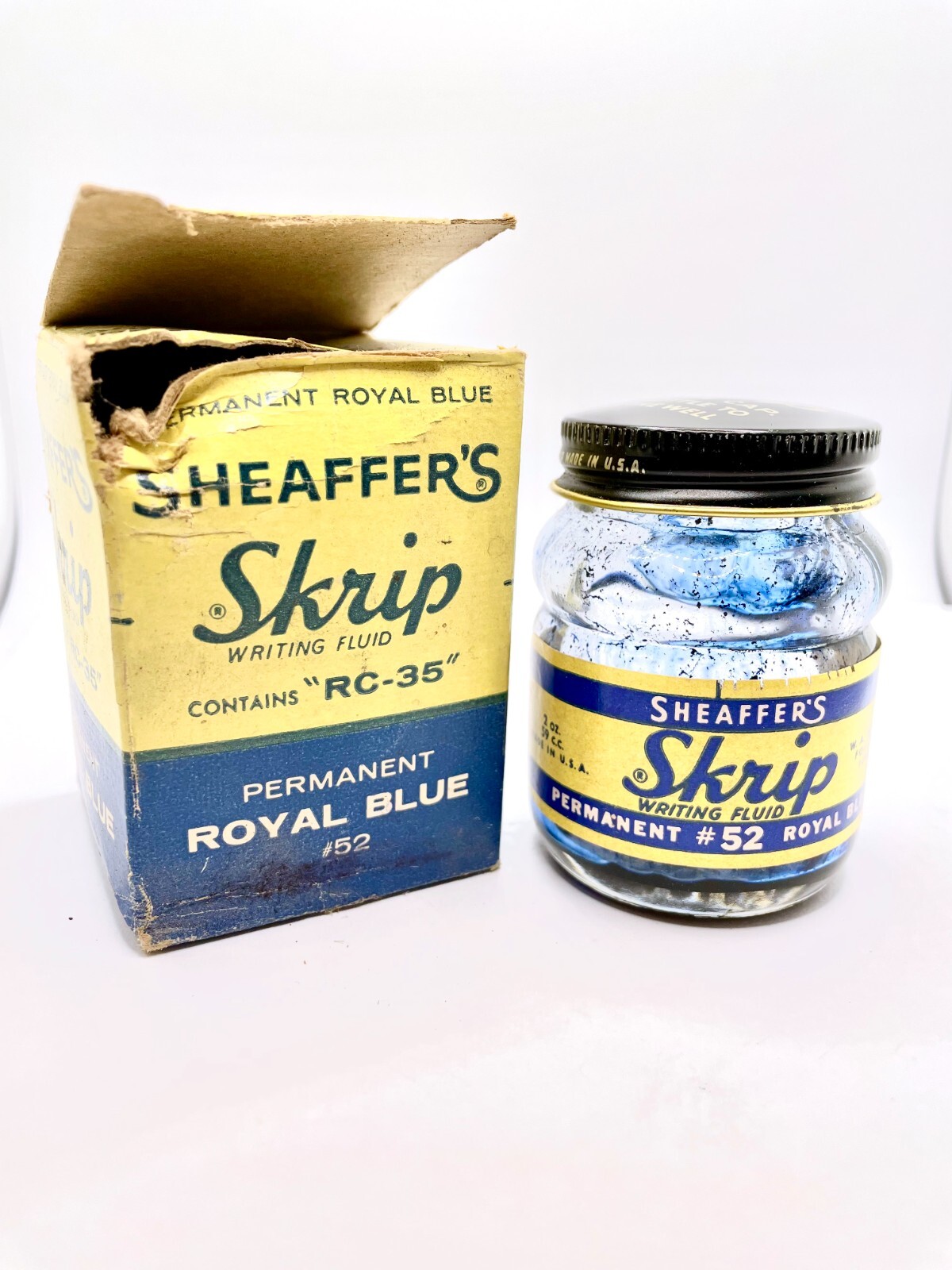 Sheaffer's c. 1950s Skrip Writing Fluid with RC-35 2 oz Permanent Royal ...