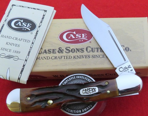 Case XX Mini Copperlock Knife 1998 SFO Fire Oak Worm Groove MIB ...