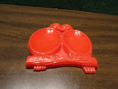 E7435 - vtg love bird spoon rest - red | eBay