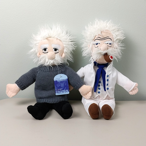 Lot of 2 Little Thinkers Albert Einstein & Mark Twain 14" Plush Dolls ...