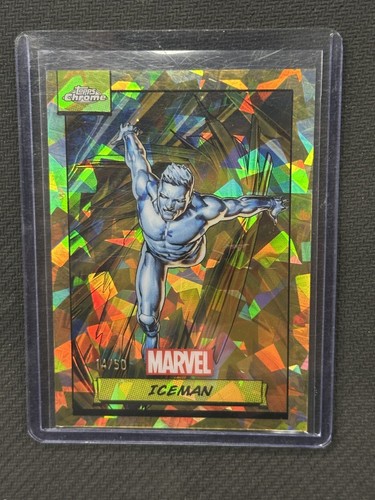 Iceman 2024 Topps Chrome Marvel Gold Sapphire #84 14/50 | eBay