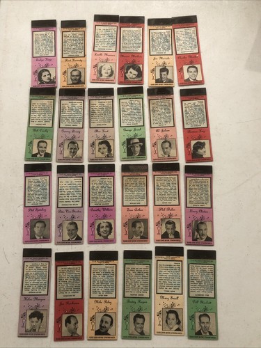 SET OF 24 VINTAGE NITE LIFE STARS MATCHBOOK COVERS NO RESERVE CB | eBay