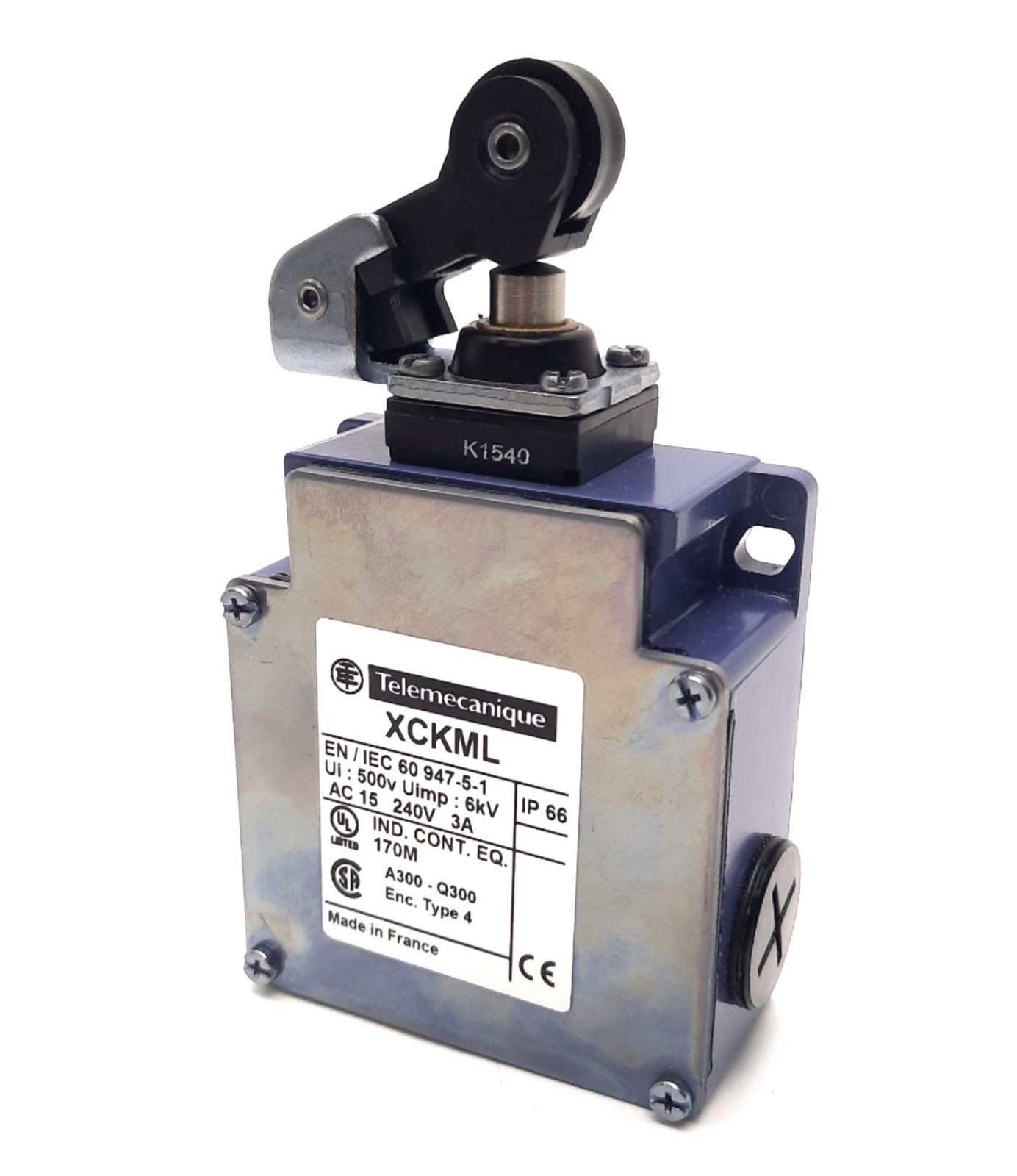 Telemecanique XCKML121 Limit Switch 1NO/NC, 2P, 240v AC 3A, 250v DC 0 ...