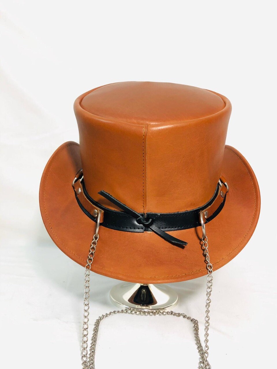 Leather ring style steampunk Deadman top hat,El Dorado classic ring ...