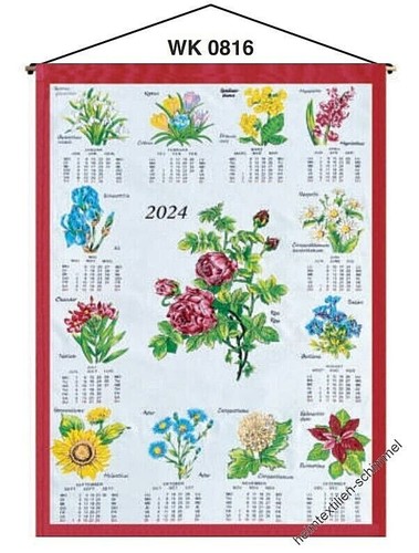 Textile Wall Calendar 2024 Textile Calendar Fabric Calendar Calendar ...