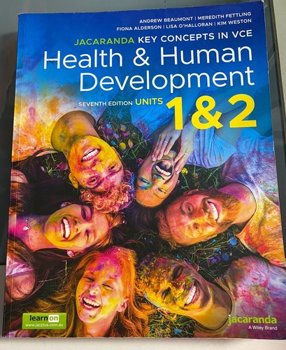 Jacaranda Health & Human Development VCE 1 & 2 Seventh 7th Edition Text ...