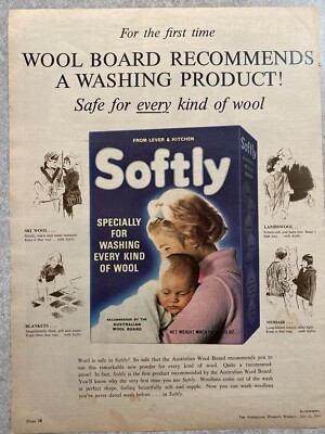 Softly Washing Powder 1960's Original Vintage Retro Print Ad | eBay