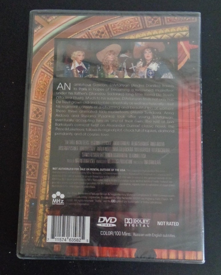 THE THREE MUSKETEERS Russian Musicals MHz Networks DVD New 2008 Free ...