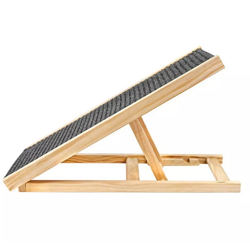 Adjustable Heights Dog Pet Ramp Foldable Non-Slip Ramp For Car Bed Sofa ...