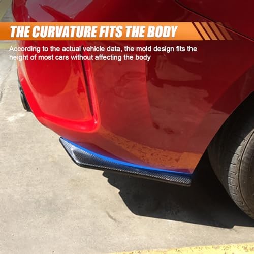2PCS Rear Bumper Lip Splitter Canard Diffuser Spoilers, Car Side Carbon ...