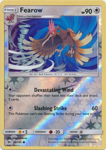 Fearow - 98/149 - Common - Reverse Holo Near Mint Sun & Moon: Base Set ...