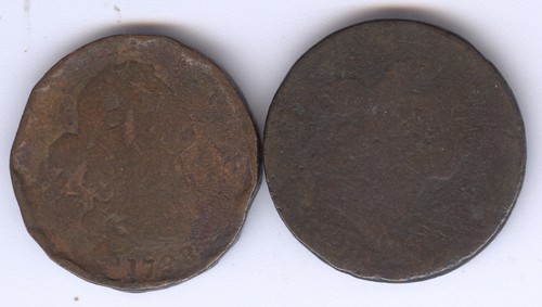 TWO - Draped Bust Large Cent + 1798 & ???? + Copper + No Reserve! | eBay