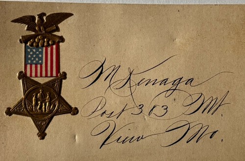 Rare Civil War Era Military Calling Card Post 383? Mt. View, Mo ...