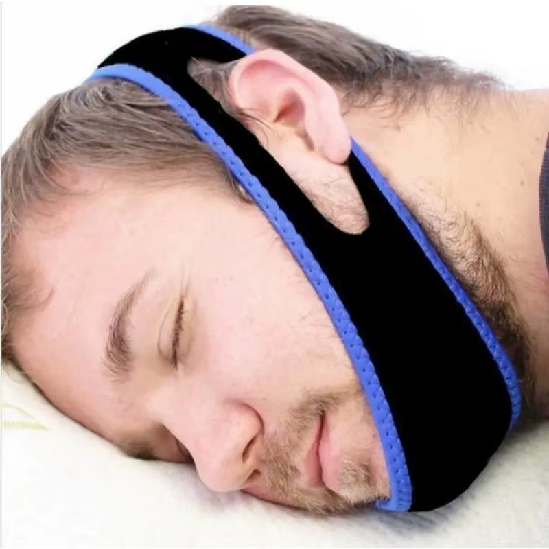 Snore Stop Anti Snoring Chin Strap Sleep Apnea Belt Snoreless Sleep Jaw ...