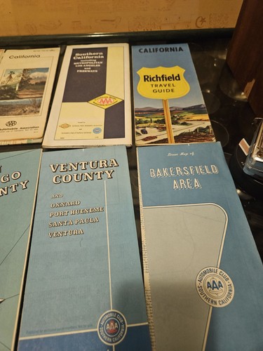 Lot Of 10 Vintage AAA Maps Southern California Quite A Few Rare Ones In ...