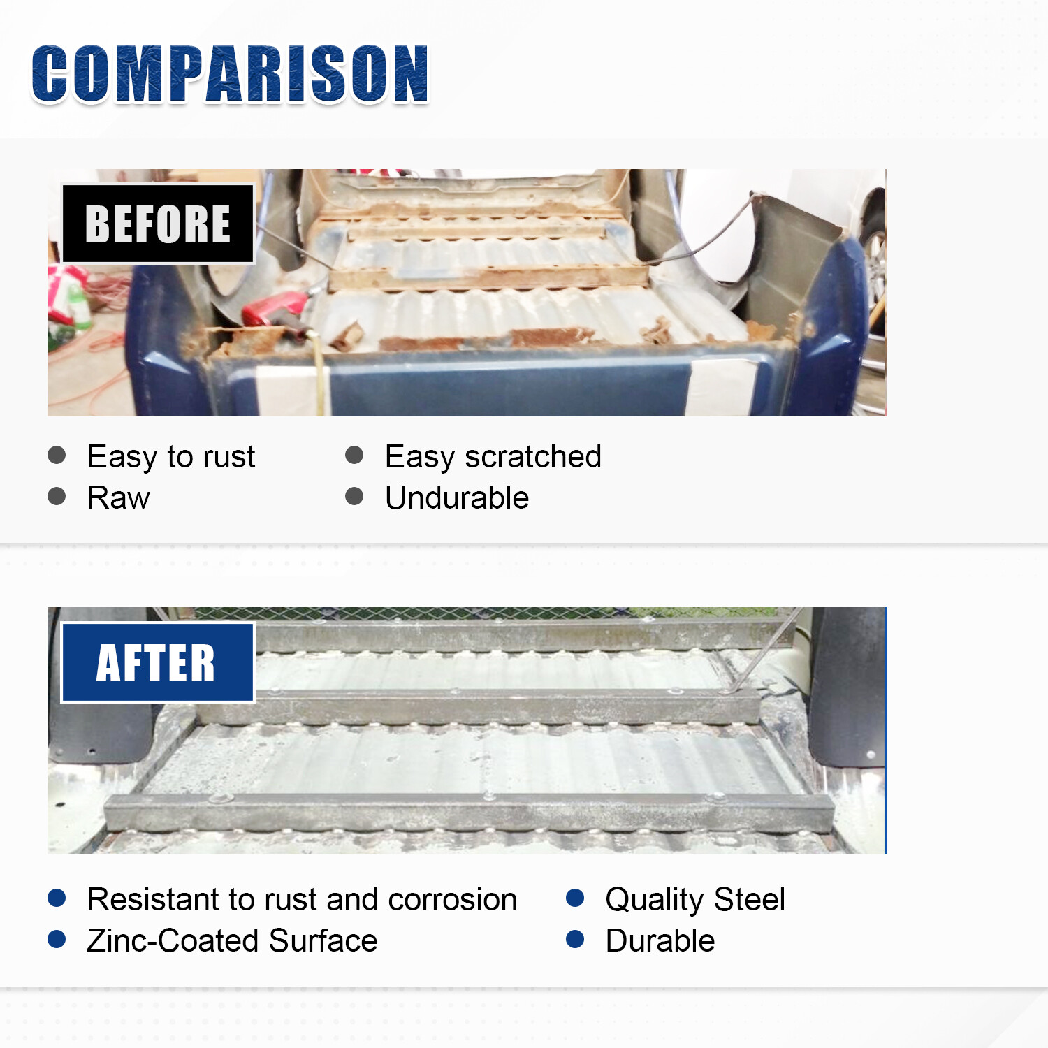 4PCS Truck Bed Supports Rails Crossmembers For Ford F150 2004-2014 ...