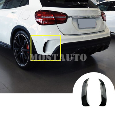 For Benz GLA X156 GLA45 AMG Carbon Fiber Look Rear Bumper Spoiler Air ...