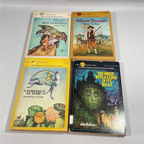 Dell Yearling 4 Book Set House w a Clock In Its Walls Johnny Termain ...