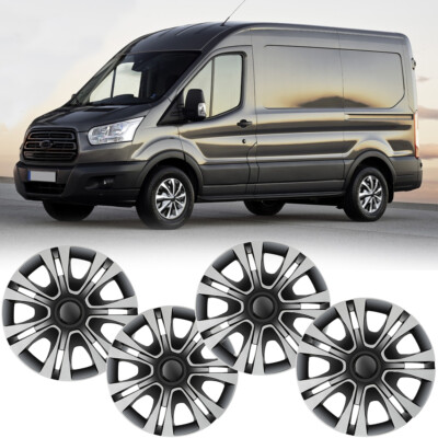 15" 4Pcs Wheel Hub Rim Cover Hubcaps Clip Tire Caps For Ford Transit ...