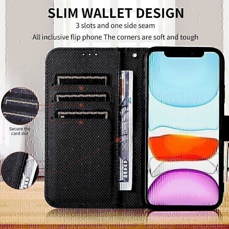 Luxury Leather Anti-slip Matte Cover Wallet Stand Soft Case For BLU ...