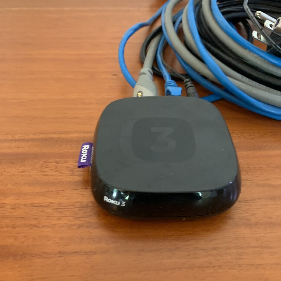ROKU 3 Model 4200X Media Streamer W/ HDMI, Ethernet, Adapter Cords No ...