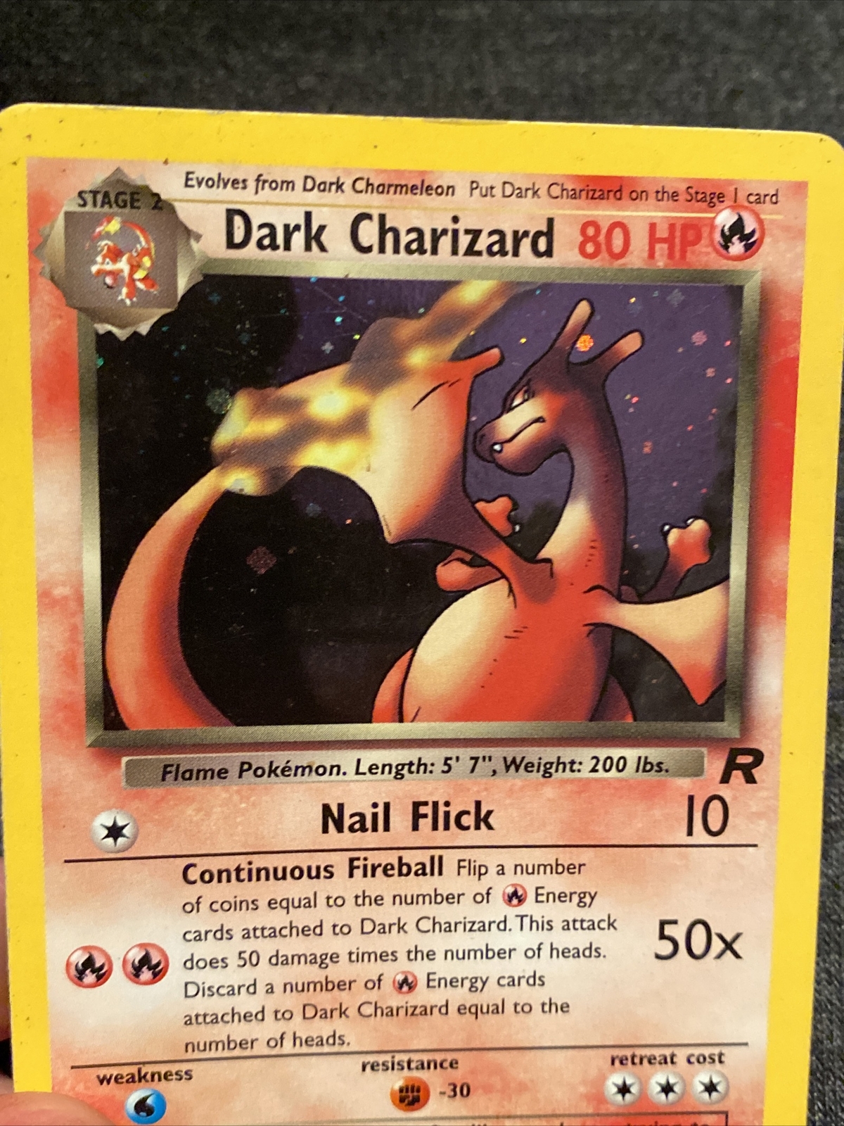 Pokemon Dark Charizard Card