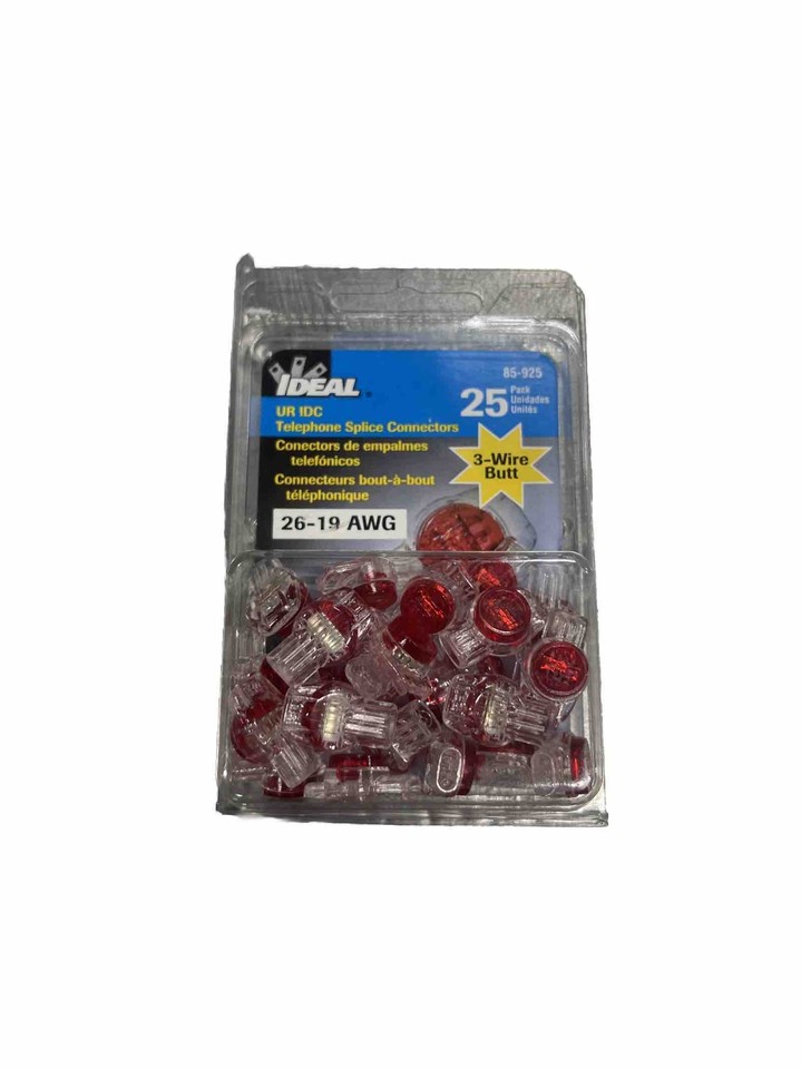 x2 IDEAL 85-925 UR IDC Telephone Splice Connectors 25 Connectors Each ...