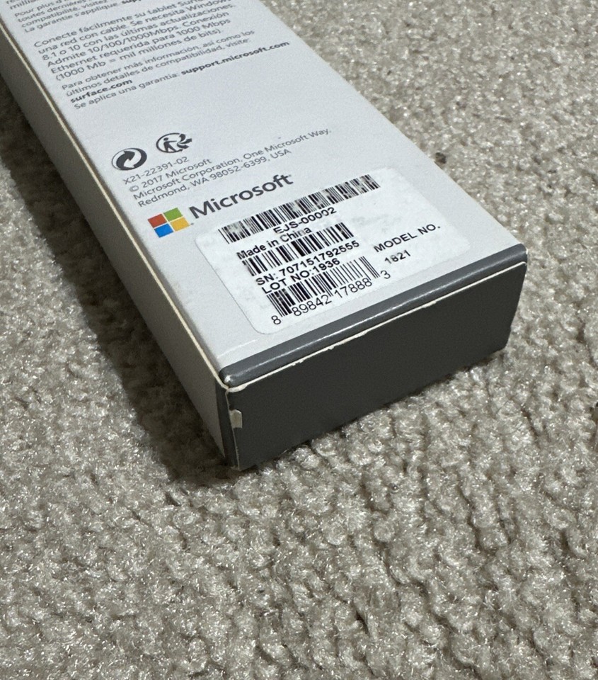 Microsoft Surface USB 3.0 Gigabit Ethernet Network Adapter EJS-00002 ...