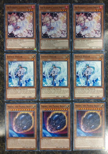 x3 Ash Blossom & Joyous Spring Effect Veiler Nibiru, the Primal Being ...