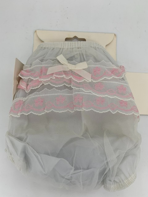 NOS 1 pr Vintage Gerber Vinyl Diaper Cover Fancy Pants USA Sz Med. Pink ...