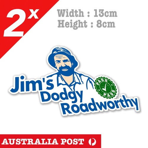 Jims Road Worthy Certificate Funny ,Laptop, Car Ute 4x4 Window Decal ...