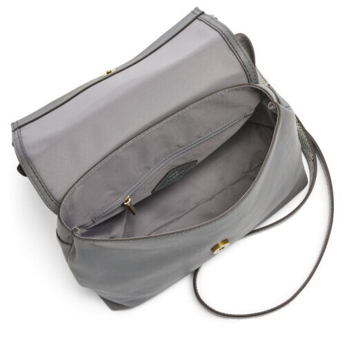 Fossil Willow Leather Crossbody Pewter Python Gray Handbag SHB2344044 $178 F | eBay