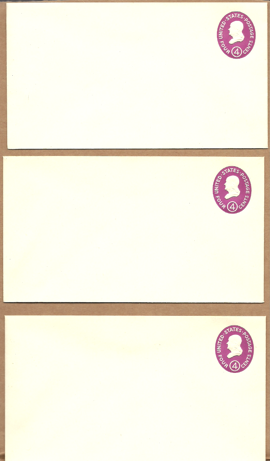 Benjamin FRANKLIN Embossed Stamped 4c ₵ cents Envelope, Scott U536 ...