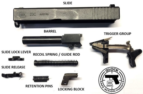 Glock 23C Gen 3 OEM complete slide & LPK factory comped .40 S&W | eBay