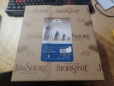 Jim Shore Heartwood Creek Nativity Nesting Boxes Set 4 Christmas Enesco ...