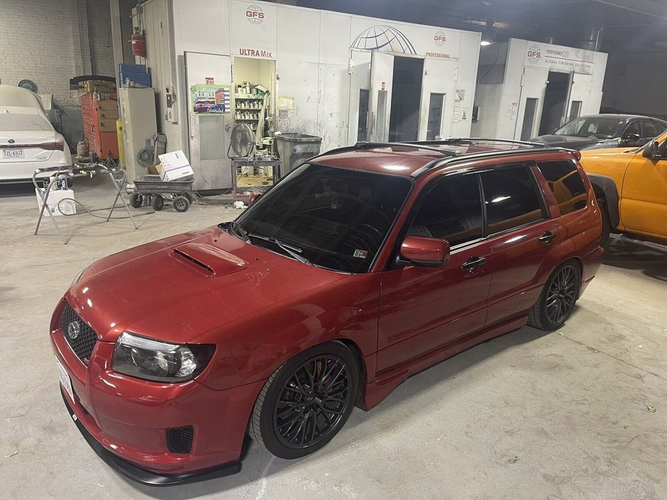 Fits Subaru Forester SG 2002-2008 Flush Roof Racks CrossBars Black 2x | eBay