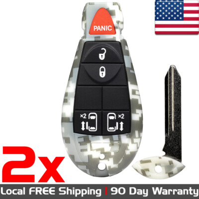2x New Replacement Keyless Entry Remote Key Fob For Chrysler Dodge ...