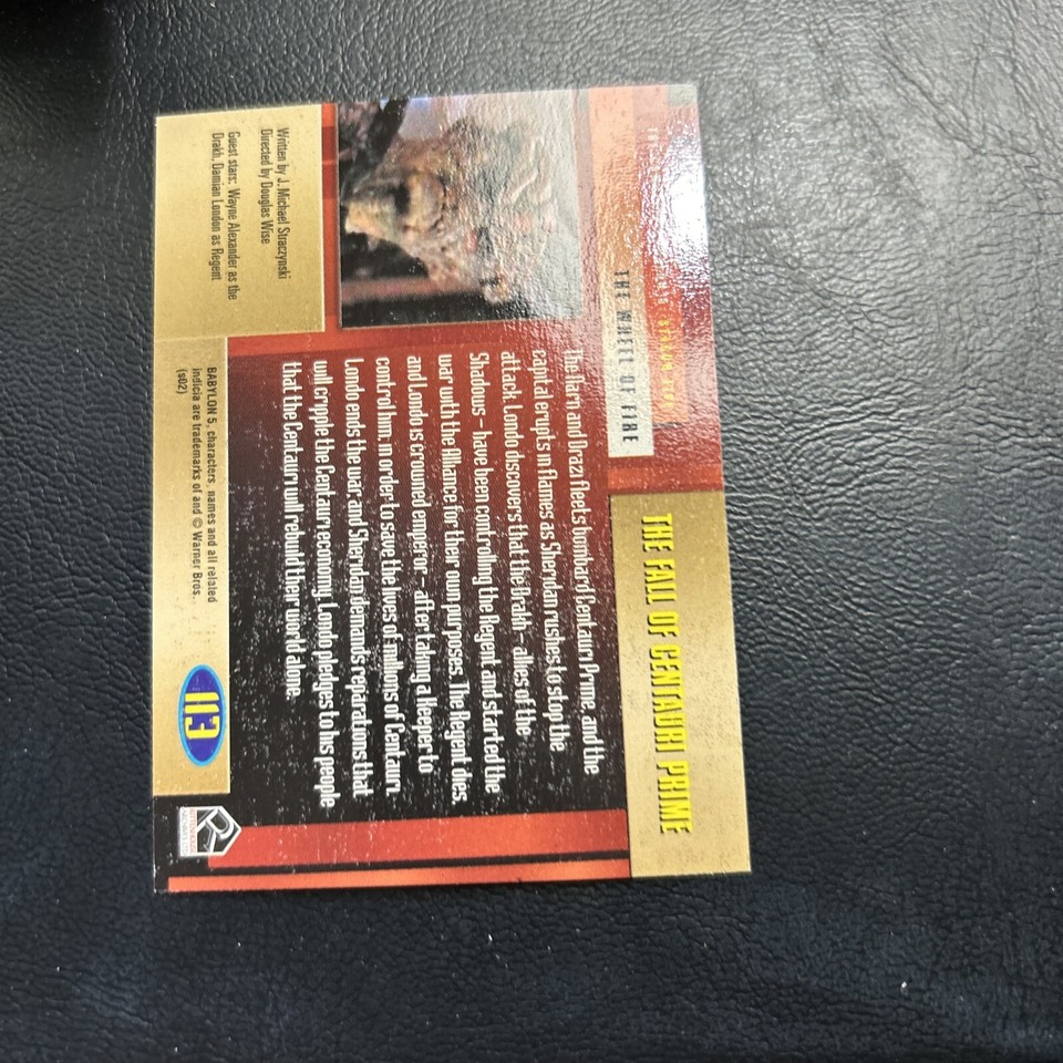 Jb6a Babylon 5 The Complete 2002 Rittenhouse #113 Fall Of Centauri ...