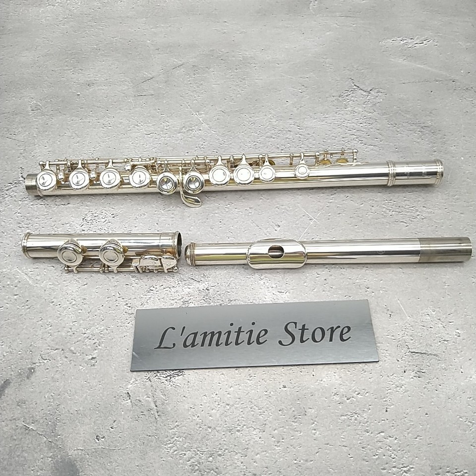 YAMAHA Student Flute YFL-221 Case Nickel Silver Plated Japan YFL221 ...