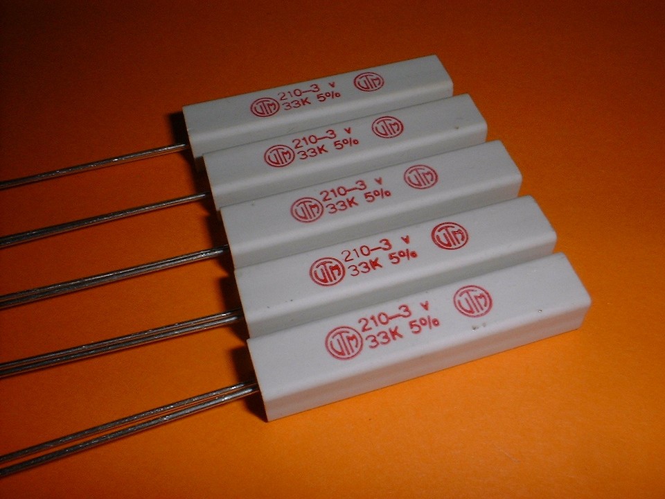 5x 33 kOhm / 7 Watt Wirewound-Power-Widerstand | eBay