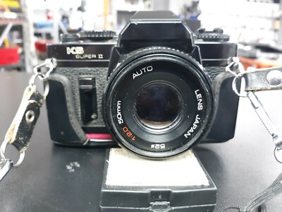Sears KS SUPER II 35mm CAMERA with Extra Lenses, Bag, Strap and Flash ...