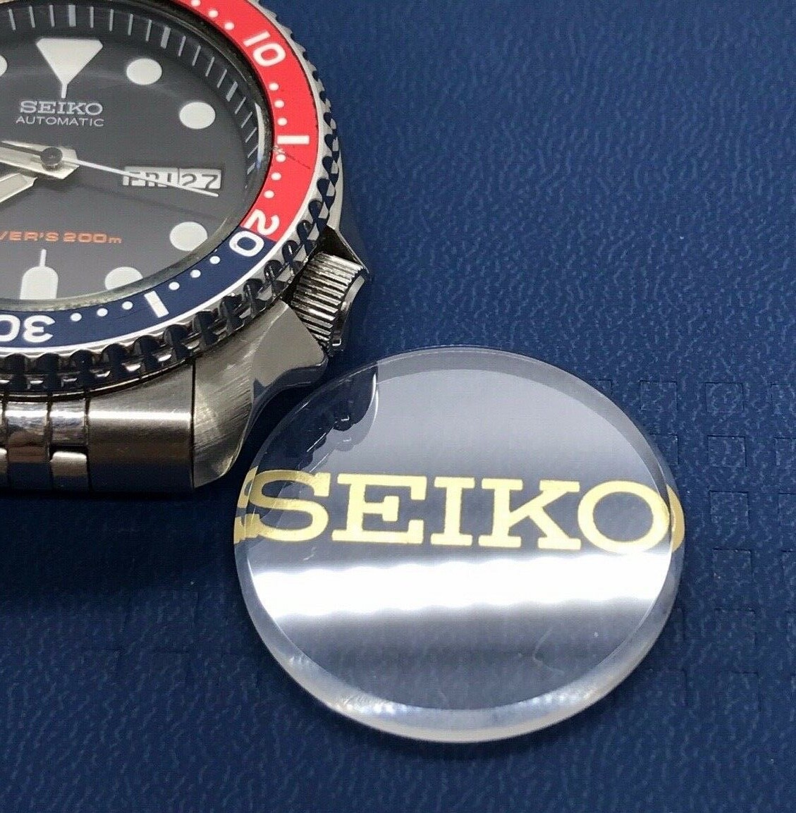 SAPPHIRE Crystal Glass For Seiko SKX009 SKX007 7S26 AR Clear Coating ...