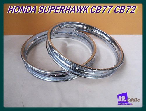 Fit Honda Superhawk CB72 CB77 Front & Rear Steel Wheel Rim Set **bi4658 ...