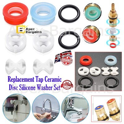 1/2" Replacement Ceramic Disc Silicon Washer Gasket Insert Valve Tap ...