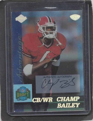 CHAMP BAILEY 1999 COLLECTOR'S EDGE ADVANTAGE ON CARD ROOKIE AUTO RC | eBay