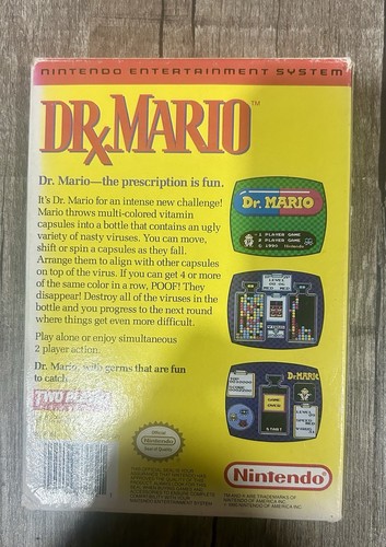 Dr. Mario Complete in Box Game for Original Nintendo Console NES System ...