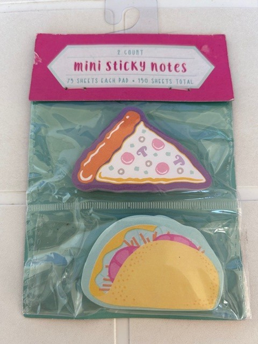 PACK de MINI STICKY NOTES "TACO et PIZZA" 150 SHEETS TOTAL - NEUFS | eBay