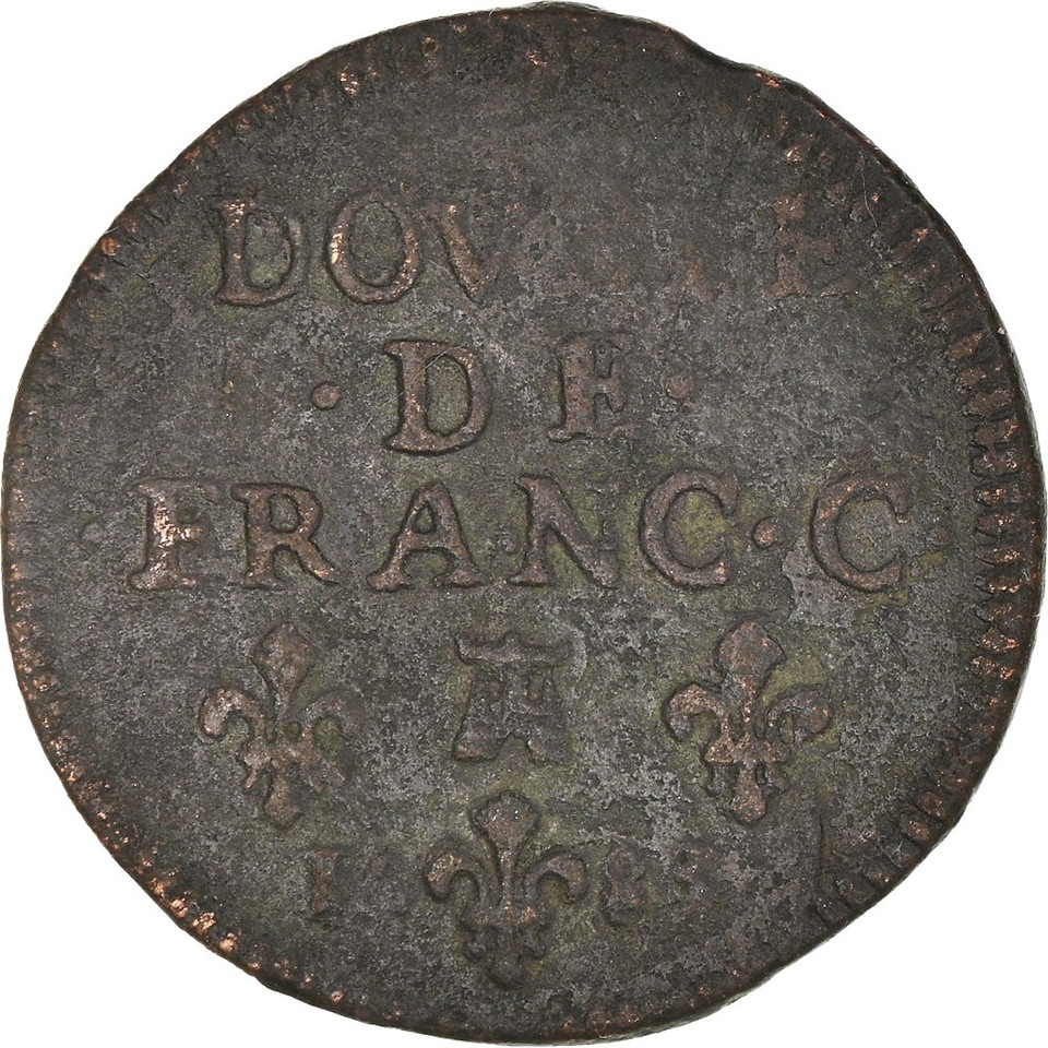 [#973317] Coin, France, Ardennes, Godefroy-Maurice, Double de Franc-c ...