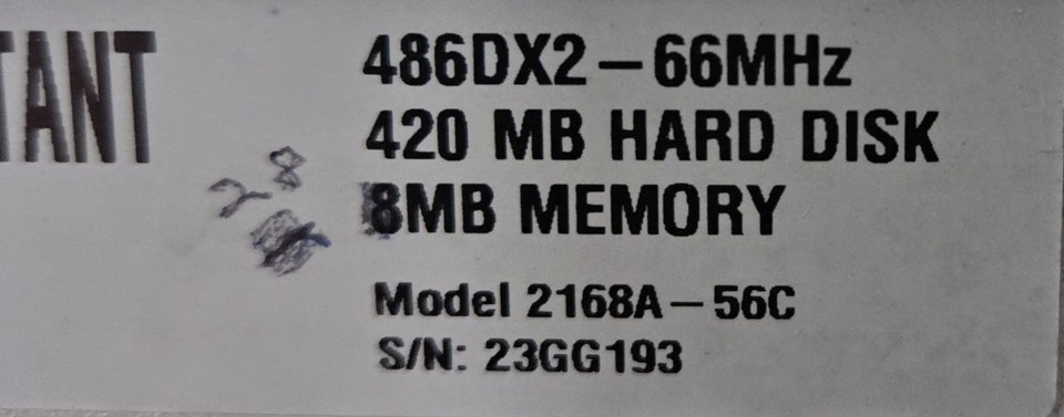 IBM PS/1 Consultant Tower Case wt Motherboard & Intel 486DX2-66 CPU ...